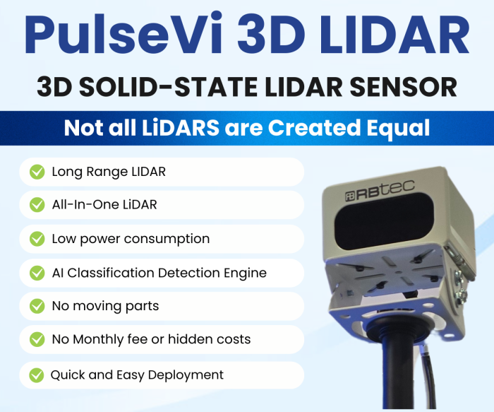 3D Solid State LiDAR Sensor - LIDAR Security System